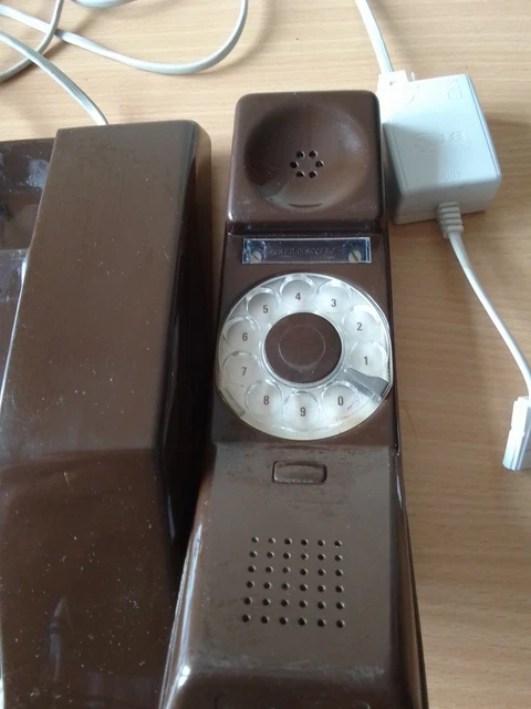 CLASSIC CONTEMPRA BROWN Rotary Dial Telephone £7.99 - PicClick UK