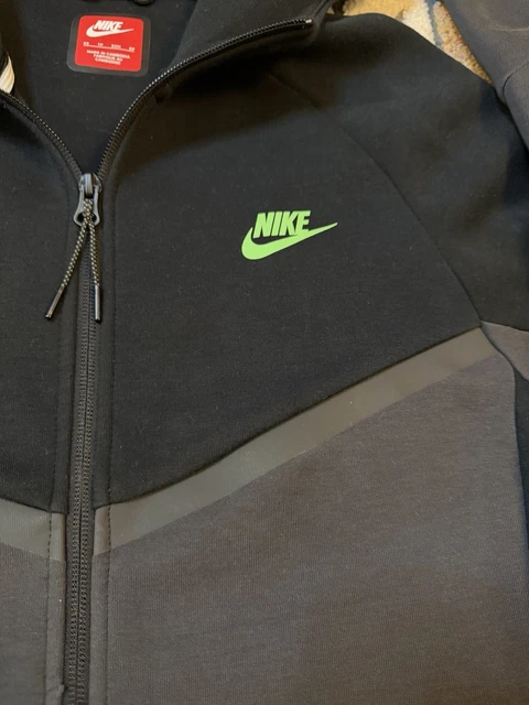 GREEN TICK ANTHRACITE Grey Nike Tech Fleece Tracksuit New Season Mens ...