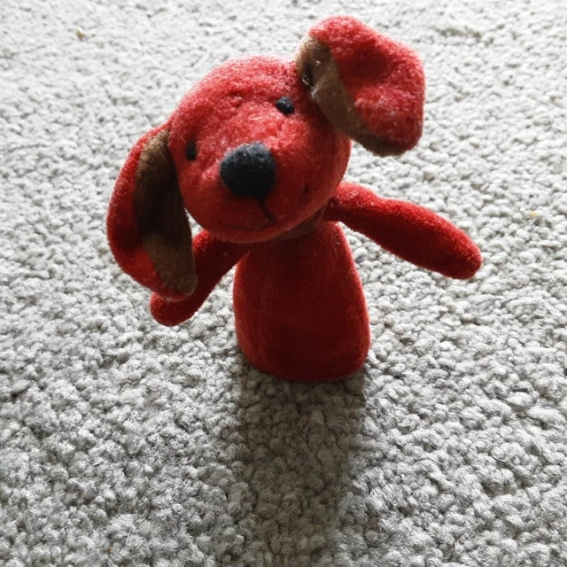 VINTAGE 1999 JELLYCAT 8Cm Cute Red Dog Finger Puppet - Rare £14.99 ...