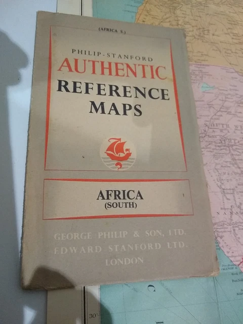MAP OF SOUTHERN Africa, Philip and Stanford, 1949, Fold Out £6.99 ...