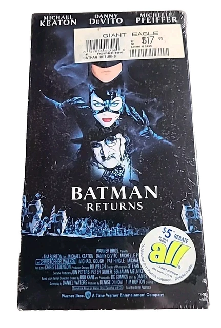 BATMAN RETURNS VHS SEALED Watermarks WHV Stamp Hype Keaton DeVito ...