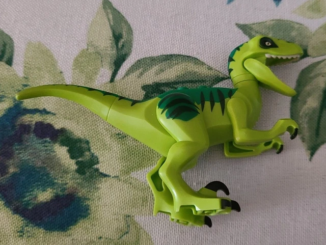 LEGO MINIFIGURE DINOSAUR Raptor Velociraptor verde chiaro Jurassic ...
