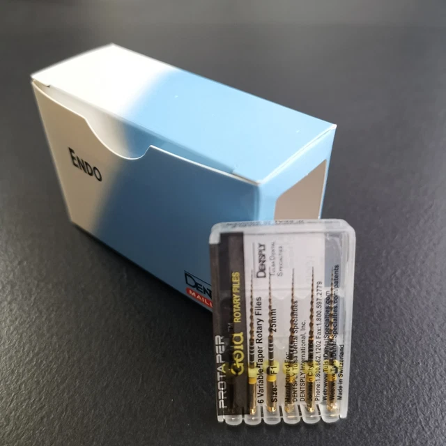 PROTAPER GOLD ROTARY Files 25mm F1 Dentsply Tulsa Assorted Endodontics ...
