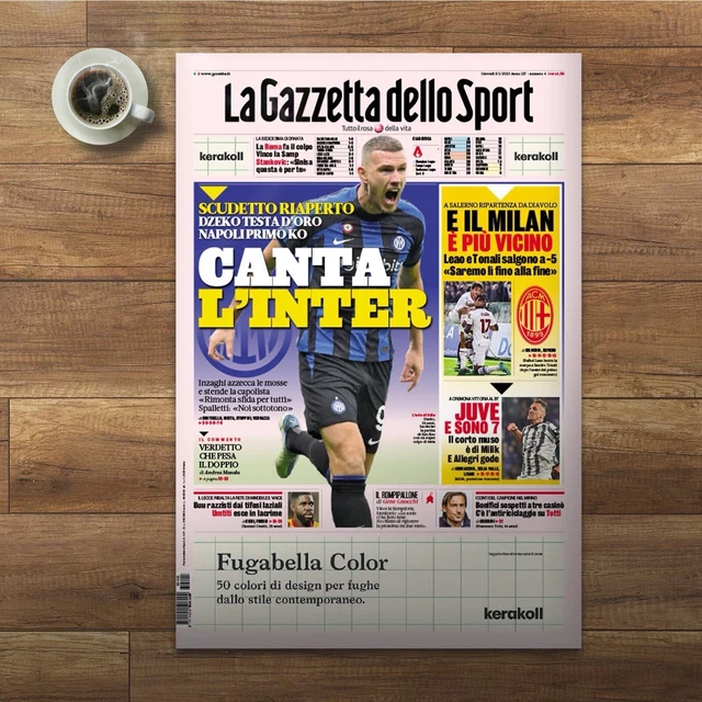 LA GAZZETTA DELLO Sport 5 Gennaio 2023,INTER-NAPOLI 1-0,SALERNITANA-MILAN 1-2 EUR 14,99 ...
