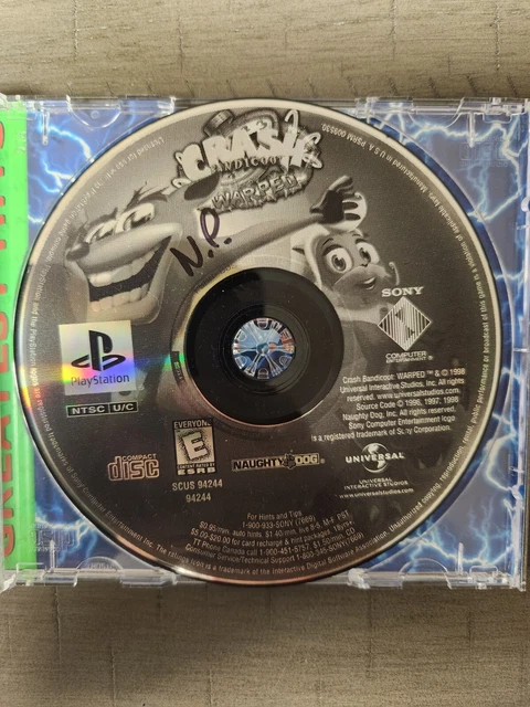 CRASH BANDICOOT 3: Warped (PlayStation 1, 1998) PS1 Game Disc Only ...