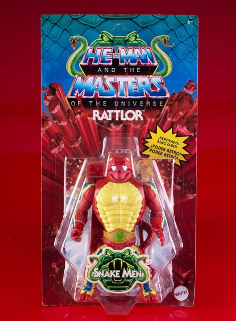 MASTERS OF THE Universe MOTU He-Man Origins Rattlor Latin Doppellogo ...