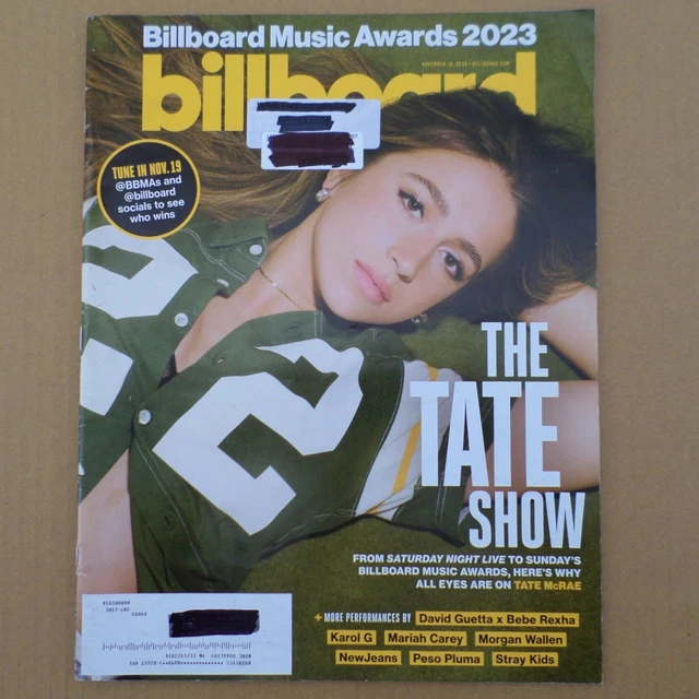 BILLBOARD MAGAZINES NOV 18, 2023, Tate McRae Karol G Mariah Carey ...