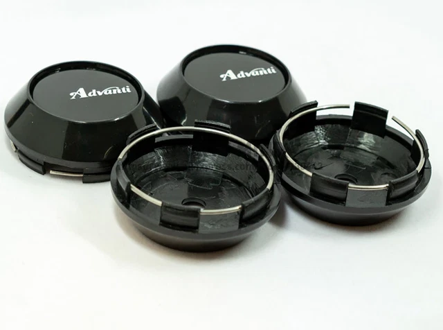 4X68MM ADVANTI BLACK Wheel Center Caps Hubcaps Rim Caps Decals Logo EUR ...