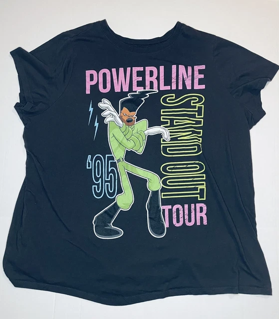 DISNEY A GOOFY Movie “STAND OUT” Powerline Stadium Tour '95 Shirt £8.97 ...