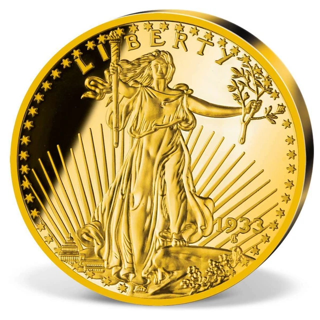 USA GOLD EAGLE - 376 Gramm & 100 Mm - Gigant Medaille - Gold ...