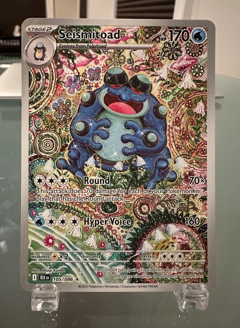 2025 POKEMON SEISMITOAD 105/086 S&V Black Bolt Holo Full Art ...