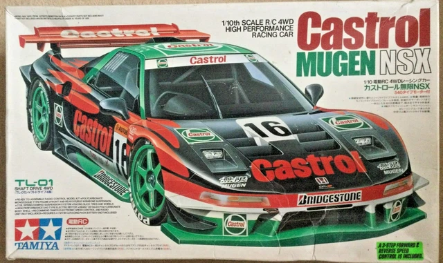 CASTROL MUGEN NSX 4Wd 1/10 Scale Tl01 Chassis Tamiya( Empty Box And ...