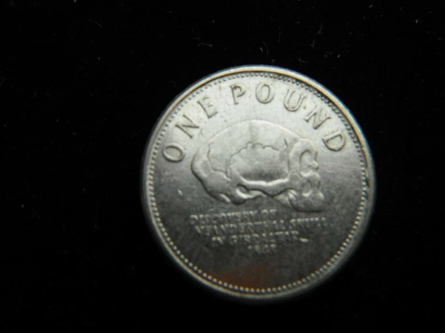 DISCOVERY OF NEANDERTHAL Skull In Gibraltar-One Pound Coin 2012 EUR 40 ...