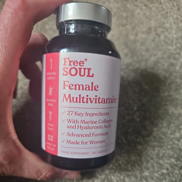 FREE SOUL FEMALE Multivitamin Supplement 60 Tab Marine Collagen ...
