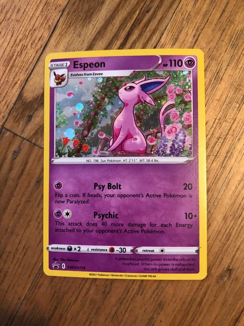 ESPEON SWSH174 COSMOS Holo Promo Pokemon TCG Card *Small Crease* $12.55 ...