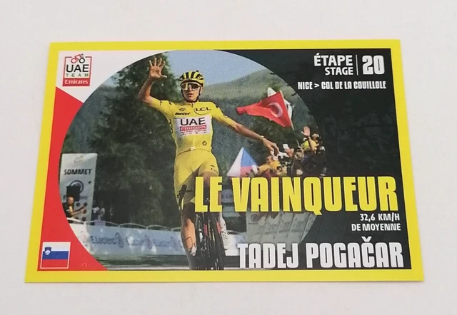 PANINI STICKER TOUR de France 2024 Tadej Pogacar UAE TEAM Emirates n ...