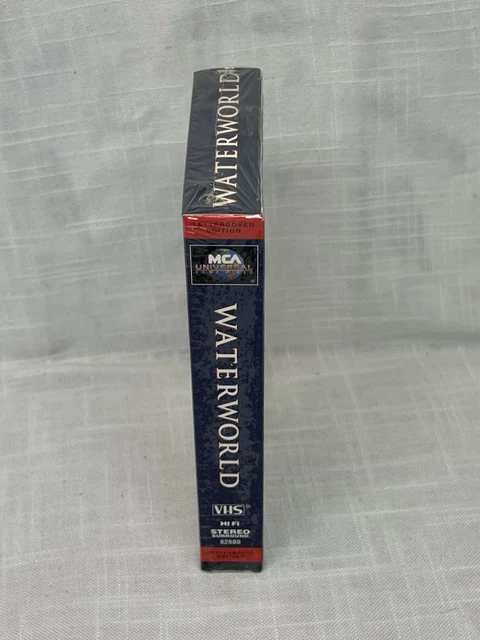 WATERWORLD (VHS, 1996, Widescreen) Letterboxed Edition Watermarks!!! £ ...