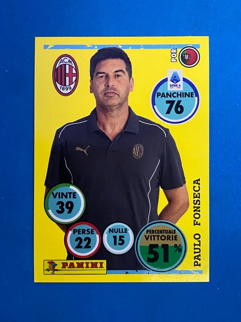 FIGURINE CALCIATORI PANINI 2024-25 2025 n.349 Paulo Fonseca (Milan) EUR 1,00 - PicClick IT