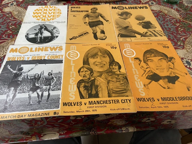 WOLVES HOME PROGRAMMES 1960s/1970s x 6 £2.50 - PicClick UK