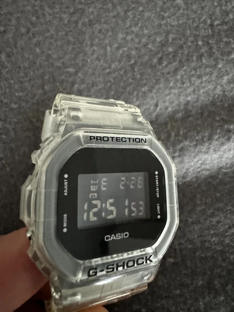 CASIO G-SHOCK SQUARE Clear Watch - DW-5600SKE-7ER - Limited Edition ...