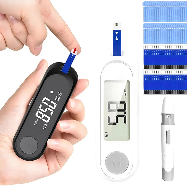 BLOOD GLUCOSE METER Diabetes Testing Lancet Blood Sugar Meter With 50 ...