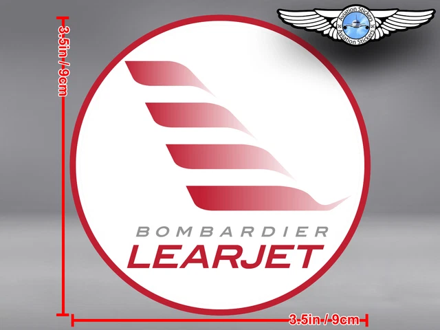 BOMBARDIER LEARJET LOGO Round Decal / Sticker £5.42 - PicClick UK