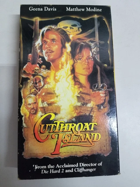 CUTTHROAT ISLAND VHS aventure pirates Geena Davis Matthew Modine Renny ...