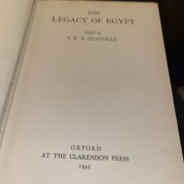 THE LEGACY OF Egypt [HC, 1942] by Stephen R K Glanville (illustrated) £ ...