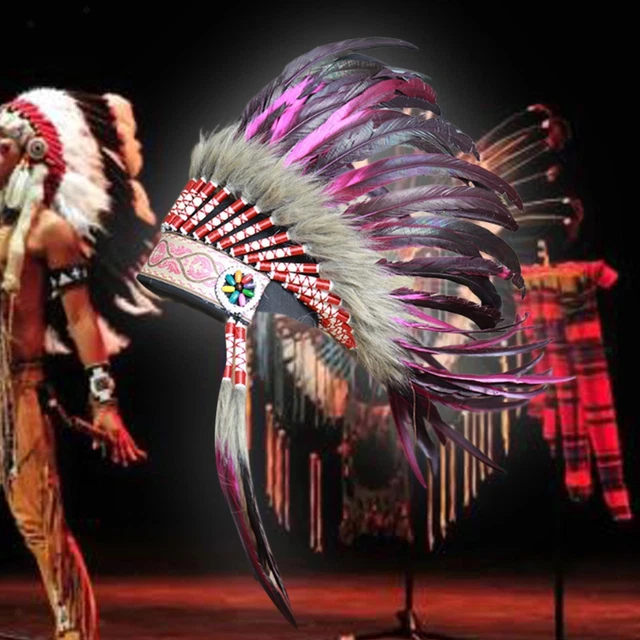 ARTIFICIAL FEATHER HEADDRESS Headpiece for Celebration Party Supplies ...