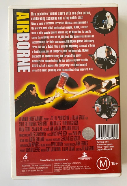 AIRBORNE [VHS] HOLLYWOOD Video 1998 Action Big Box Ex-Rental Tape ...