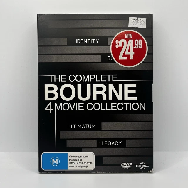 THE COMPLETE BOURNE 4 Movie Set (Box Set, DVD, 2012) Region 2, 4, 5 ...