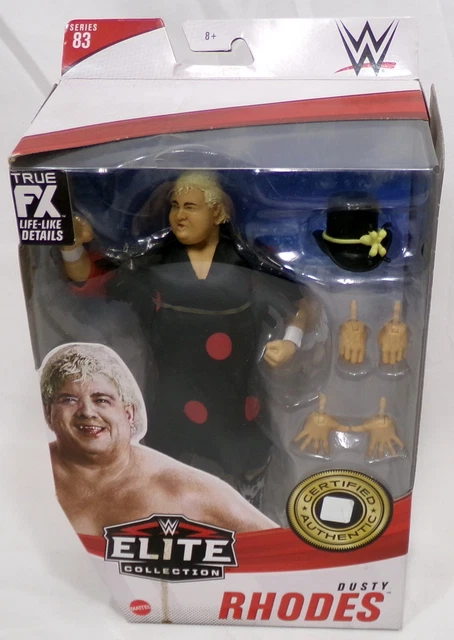 MATTEL WWE SERIE Elite 83 Dusty Rodas 6" Figura & Extra Manos Gorro ...