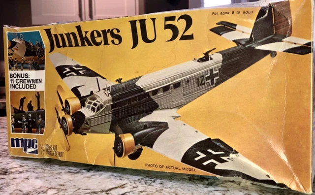 JUNKERS JU-52 GERMAN Transport Plane 1/72-scale Model Kit by MPC Model ...
