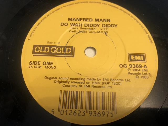 MANFRED MANN - Do Wah Diddy Diddy 7" Vinyl Single Record EUR 4,14 ...
