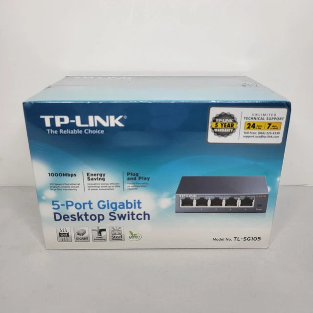 TP-LINK 5 PORT Gigabit Ethernet Desktop Switch Ethernet Splitter TL ...