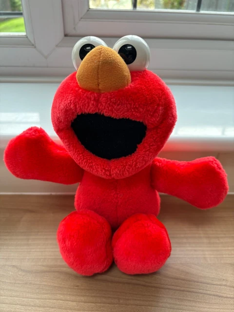 SESAME STREET ELMO Laughing / Giggling Plush Soft Cuddly Toy Tyco 13" £ ...