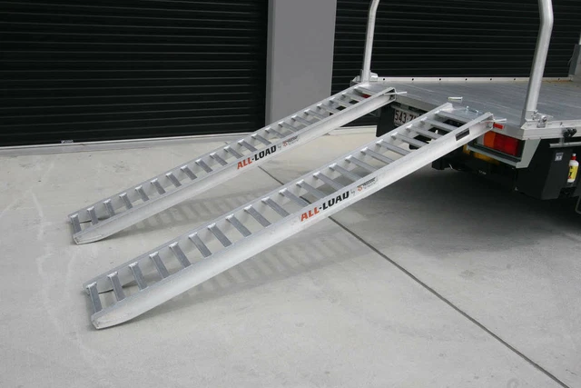 1.5 TONNE/2400MM ALUMINIUM LOADING RAMPS - EXCAVATOR,SKID STEER,BOBCAT ...