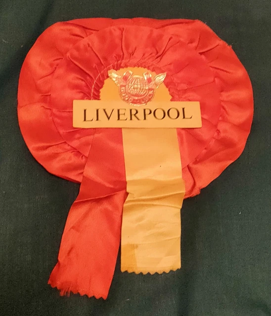 VINTAGE RARE 1960S LIVERPOOL FOOTBALL CLUB RED WHITE SILK PENNANT LFC ...