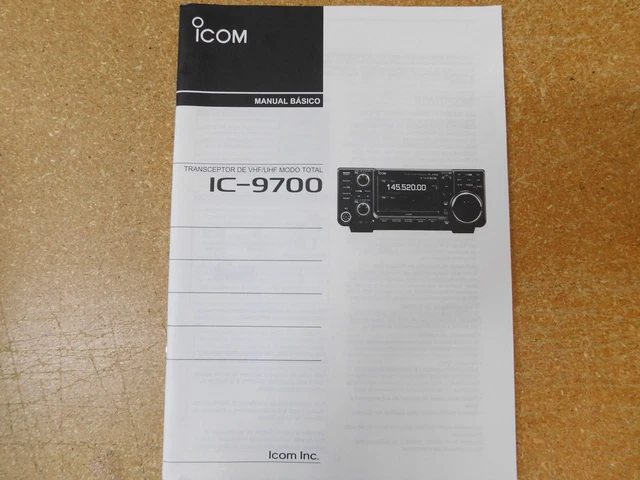 ICOM IC-9700 HAM Radio Transceiver User Manual (in Spanish, original ...