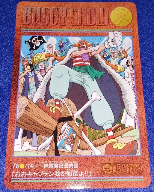 BANDAI 2000 CARDDASS ONE PIECE One Piece Visual Adventure Card 78 Buggy ...