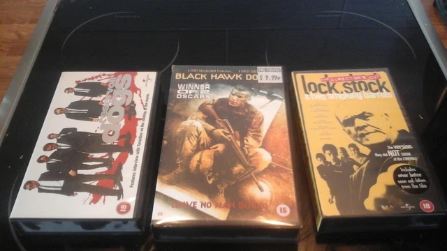 VHS CULT CLASSICS Trilogy :Lock stock, Black Hawk Down & Reservoir Dogs ...