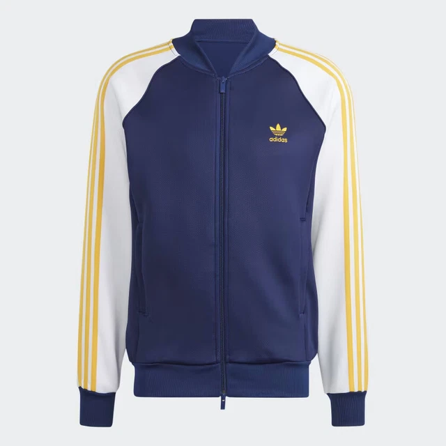 ADIDAS ORIGINALS ADICOLOR Classics+ SST Track Top in Blue and Yellow £ ...