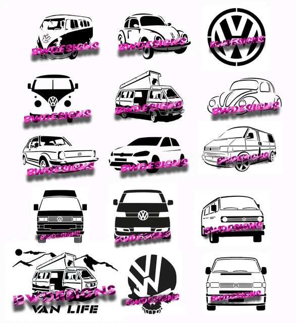 VW VOLKSWAGEN BEETLE Bug Camper Van Golf Polo T4 T5 Stencil Mylar ...