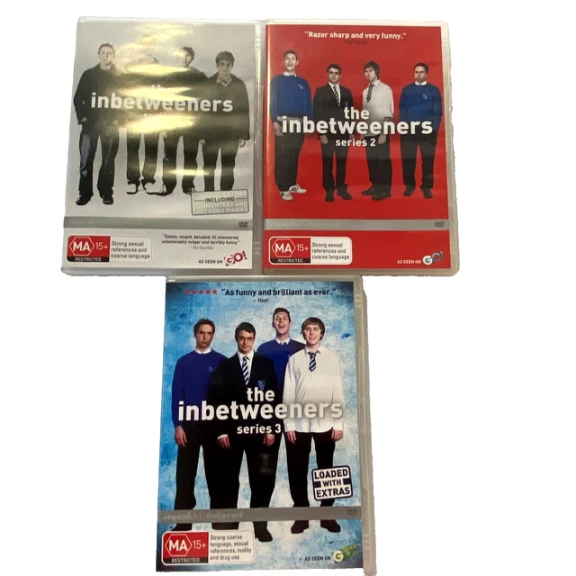 THE INBETWEENERS COMPLETE Series -Seasons 1, 2 & 3 -Reg 4 DVDs $19.95 ...