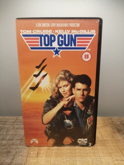 TOP GUN - VHS Video 1987 - PAL - Tom Cruise Vintage Rare Collectible £6 ...