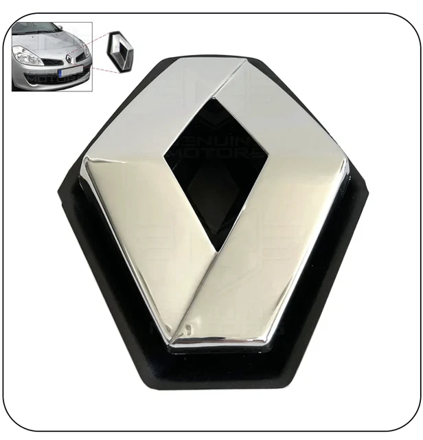 GENUINE RENAULT CLIO 3 Modus Twing0 Chrome Grille Badge Logo Emblem ...