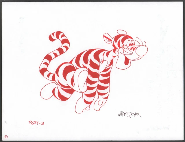 WINNIE-THE-POOH DISNEY INK Drawing Concept Art - Tigger 1868 A by Mike ...