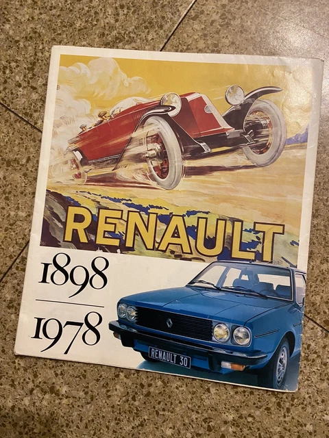 LARGE ORIGINAL RENAULT Cars Promotional 80th Anniversary Poster 1978 £5 ...