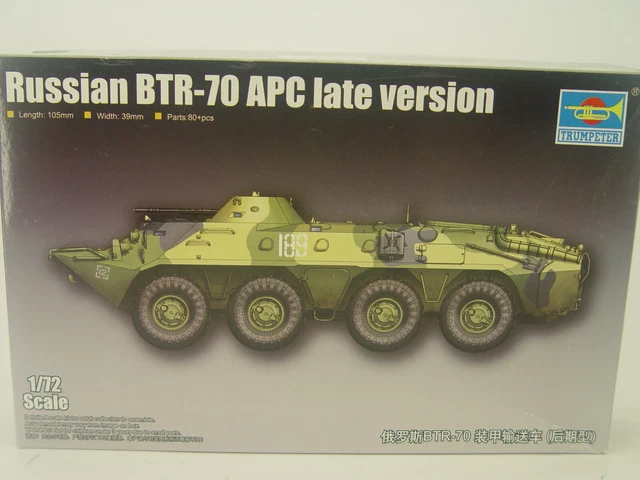RUSSISCHER BTR-70 SPÄHWAGEN - Trumpeter Panzer Bausatz 1:72 - 07138 #E ...