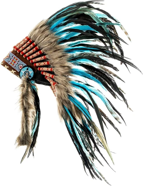 HANDCRAFTED NATIVE AMERICAN Feather Headdress £119.15 - PicClick UK